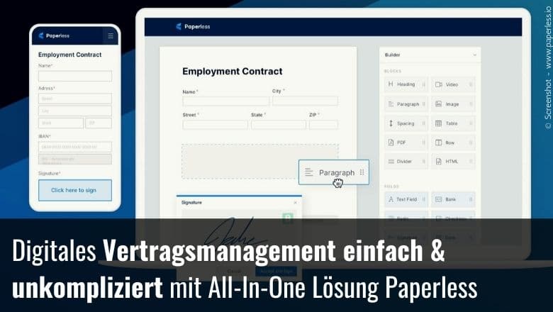 Digitales Vertragsmanagement - mit All-In-One Lösung Paperless